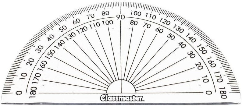 Classmaster 4"/10cm 180 Degree Protractor - Etsy UK
