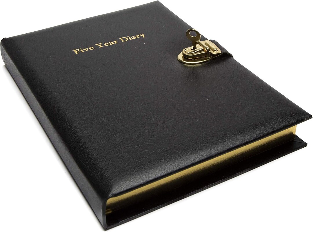 Dataday Classic 5 Year Diary Planner Day a Page Undated Key Lock Clasp ...