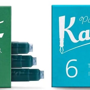 Kaweco Fountain Pen Ink Cartridges Refills - Assorted Colours - 6 ...