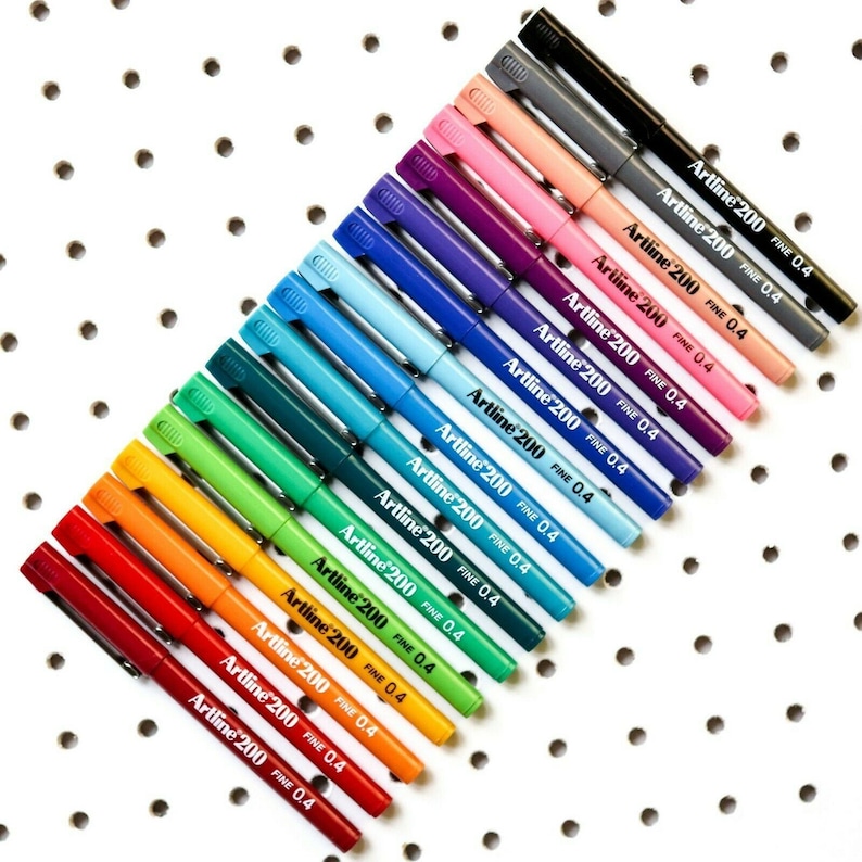Artline 200 Fineliners Technical Drawing Marker Pens Extra Fine Point 0 ...