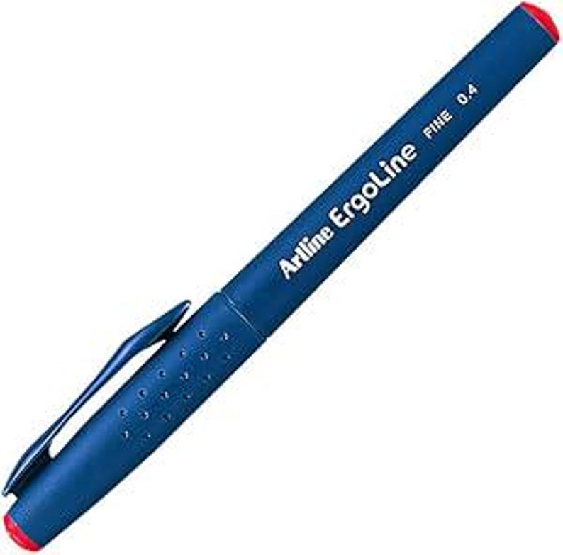 Artline Ergoline 0.4mm Fineliner Pen Ergonomic Grip Smudge Resistant ...