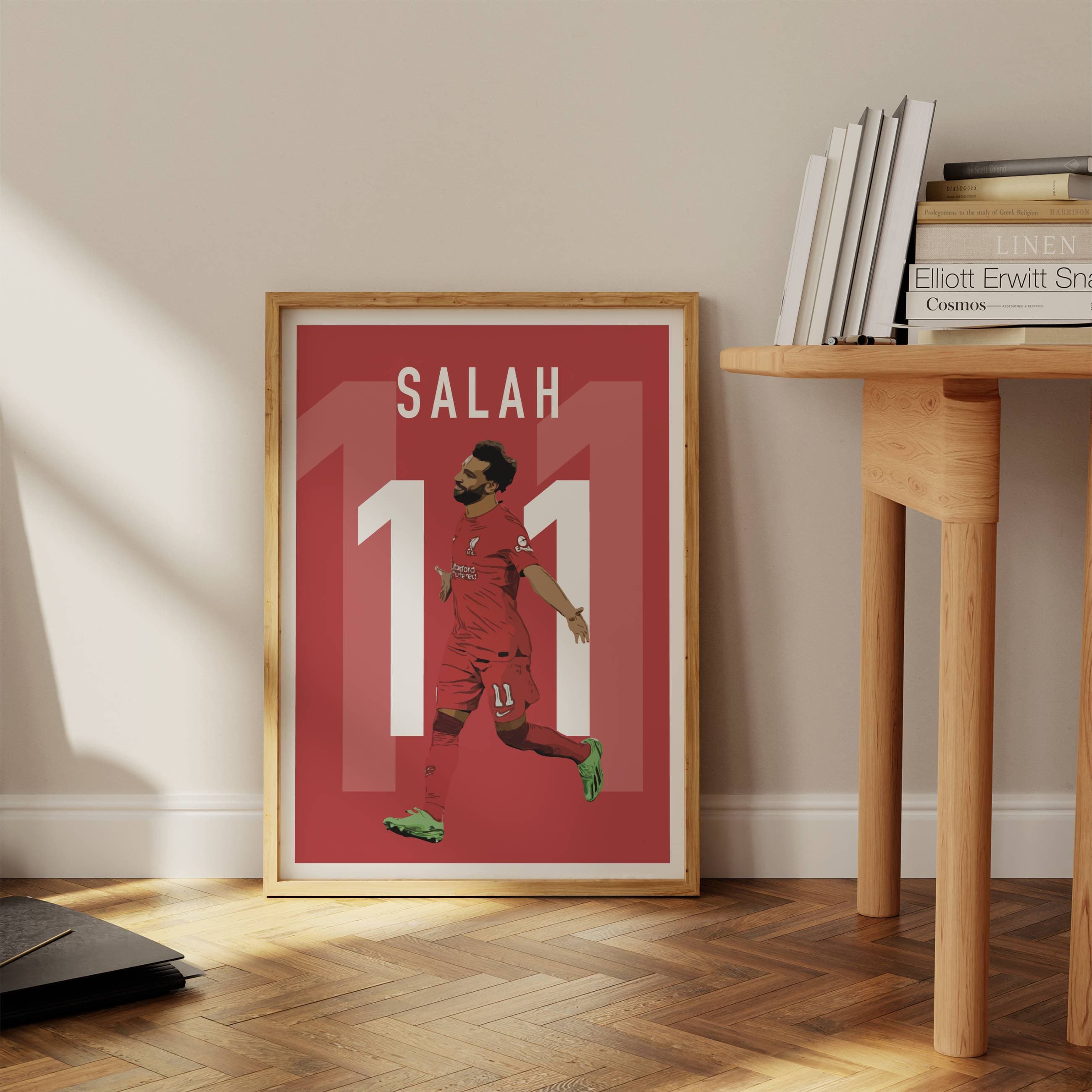 Mo Salah Soccer Poster Vector Art, Liverpool Fc Decor, Mohamed Salah ...