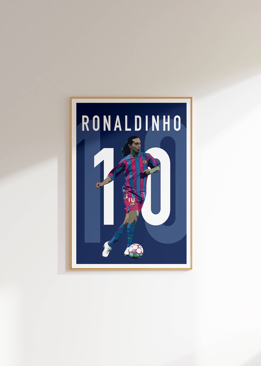 Ronaldinho Soccer Art Print: Barcelona Wall Decor (digital Download) - Etsy