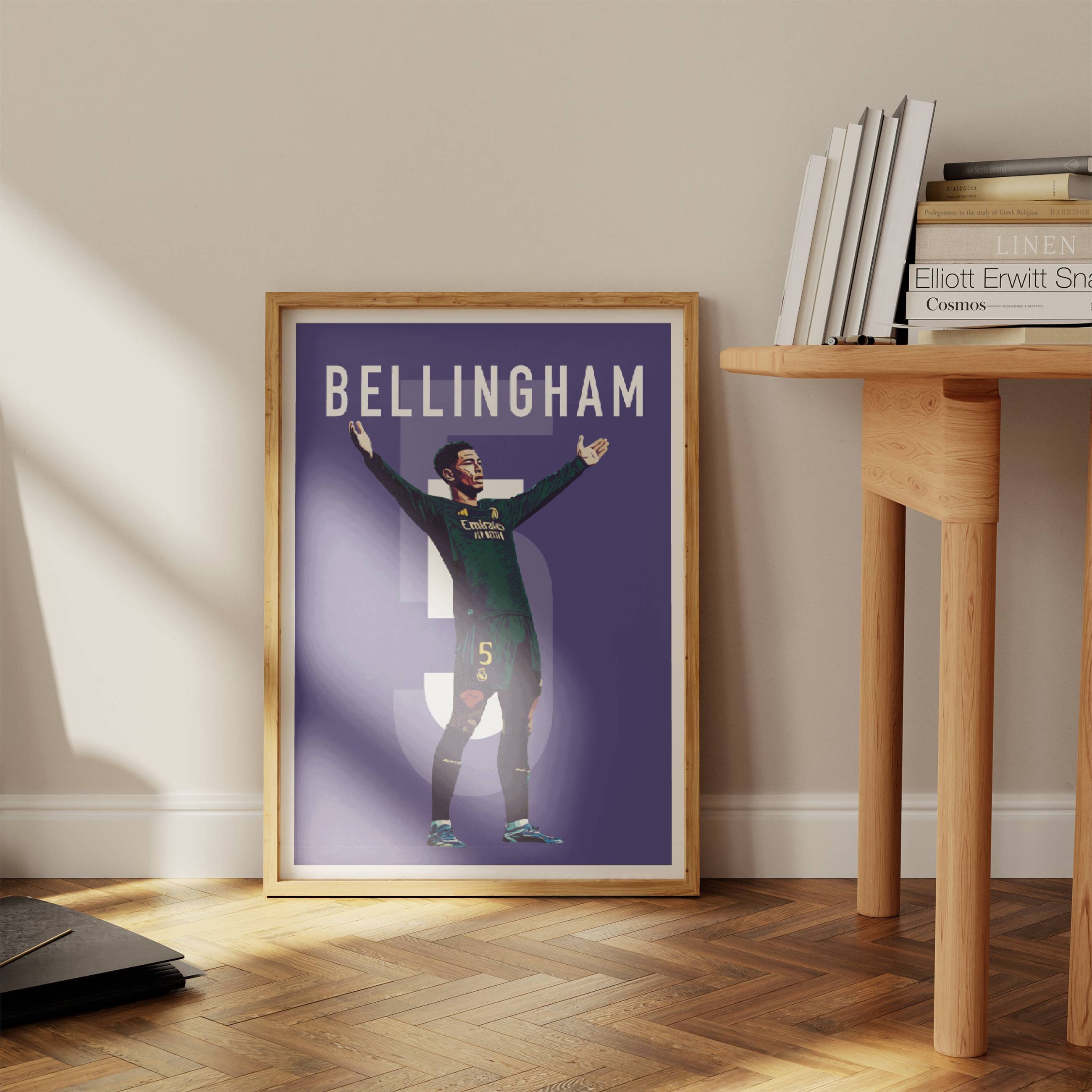 Jude Bellingham Soccer Poster Vector Art, Real Madrid Decor, Bellingham ...