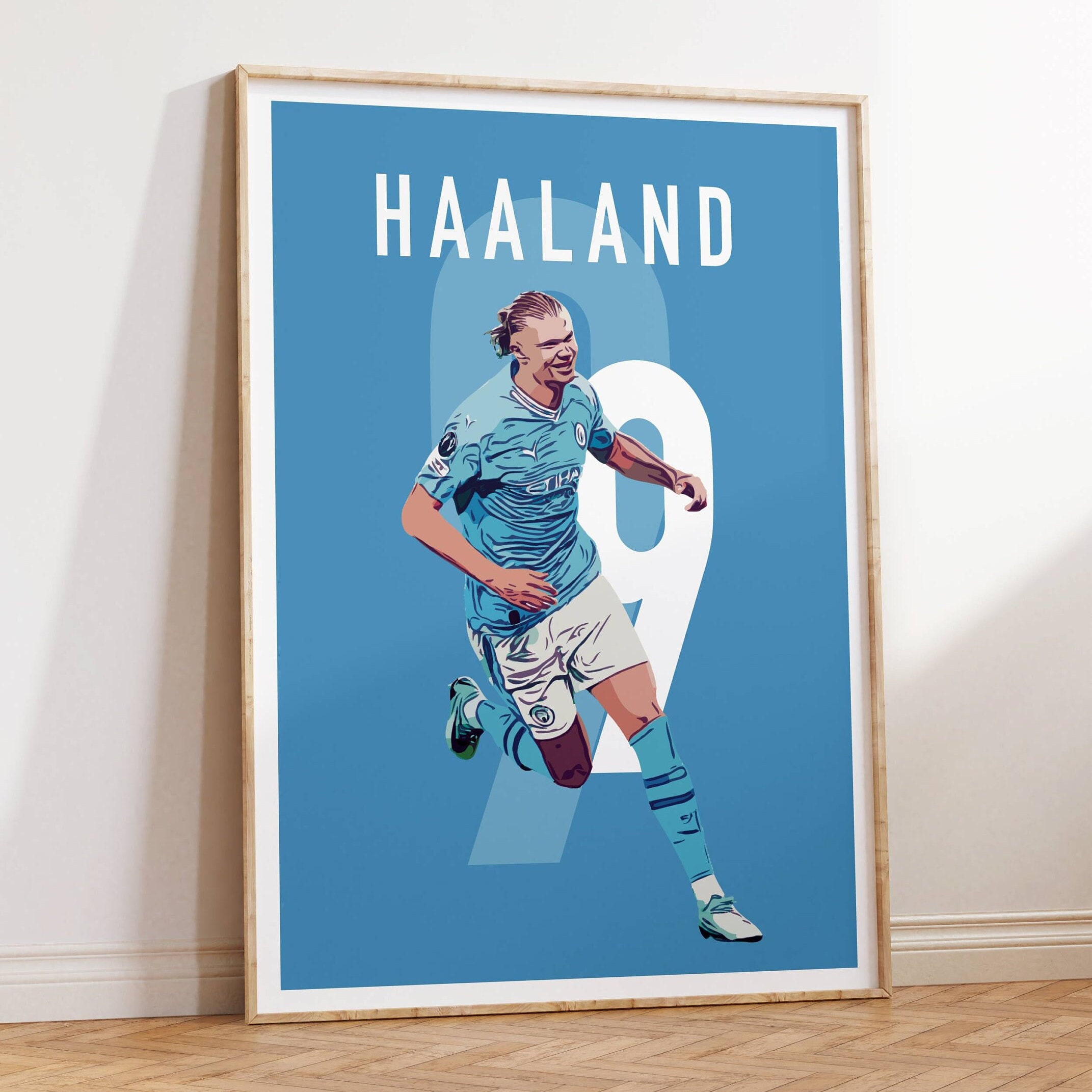 Erling Haaland Soccer Poster Vector Art, Manchester City Decor, Haaland ...