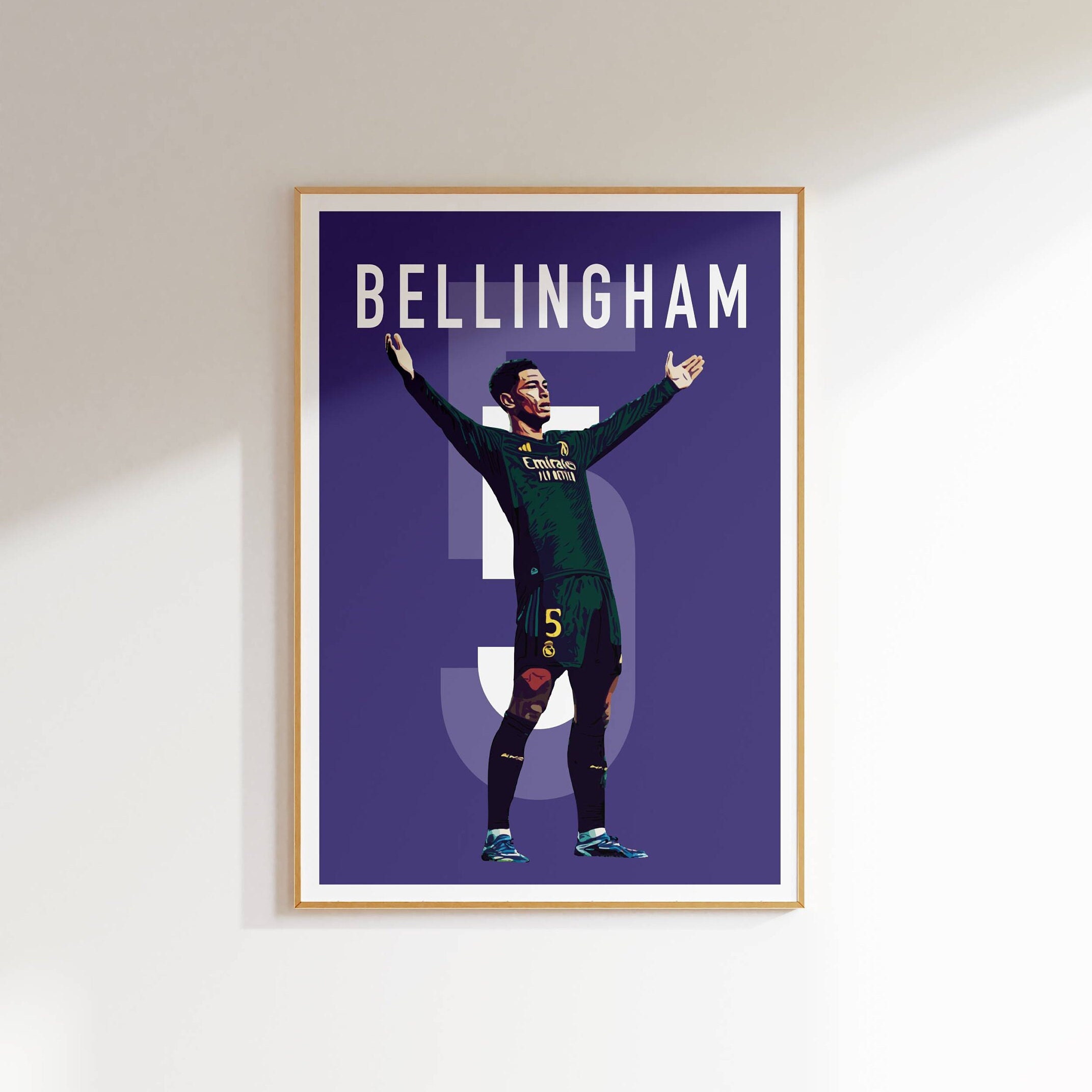 Jude Bellingham Soccer Poster Vector Art, Real Madrid Decor, Bellingham ...