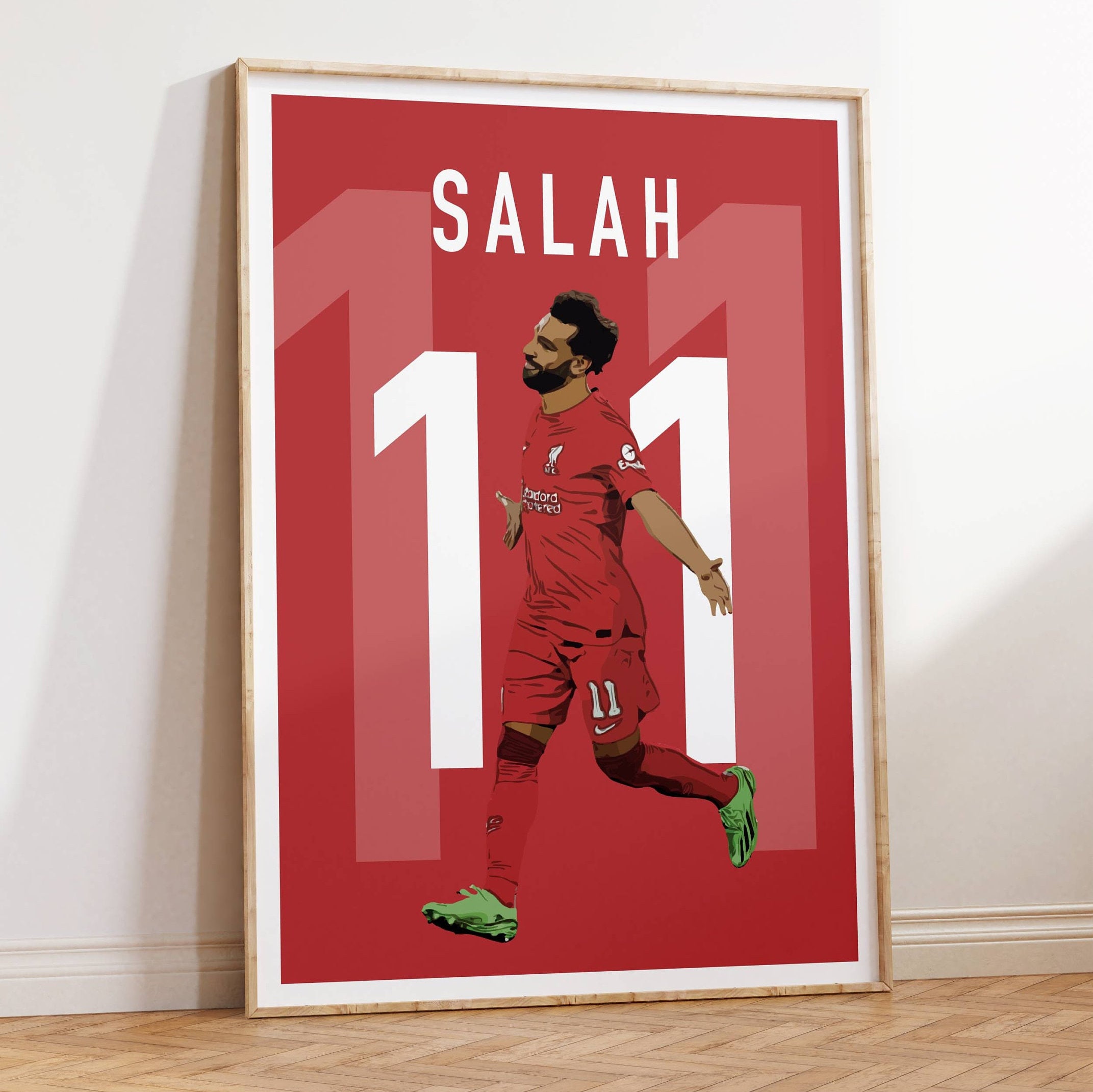 Mo Salah Soccer Poster Vector Art, Liverpool Fc Decor, Mohamed Salah ...