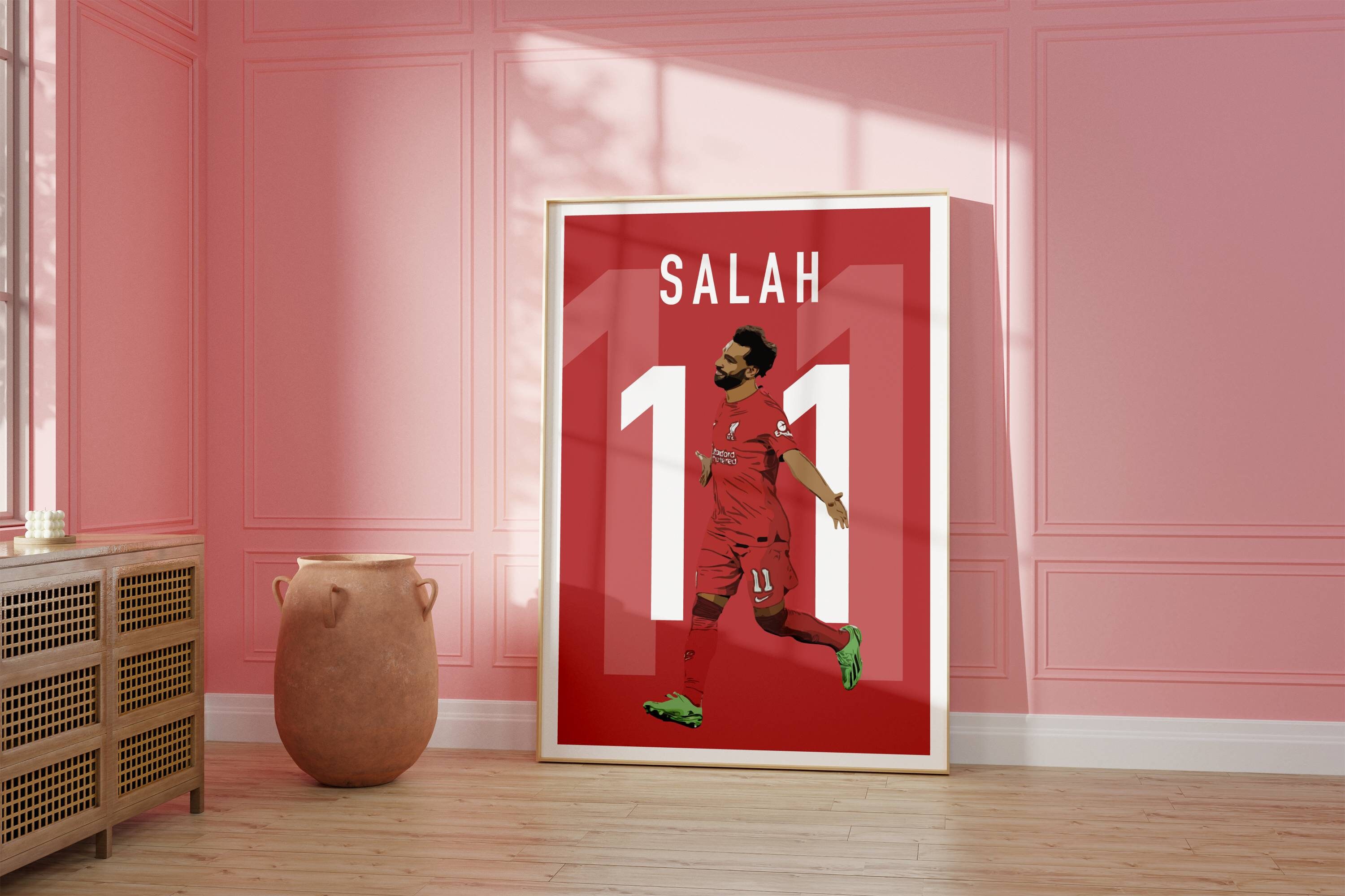 Mo Salah Soccer Poster Vector Art, Liverpool Fc Decor, Mohamed Salah ...