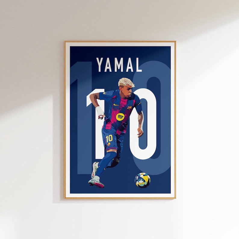 Lamine Yamal Soccer Poster: Barcelona Wall Art (digital Download) - Etsy