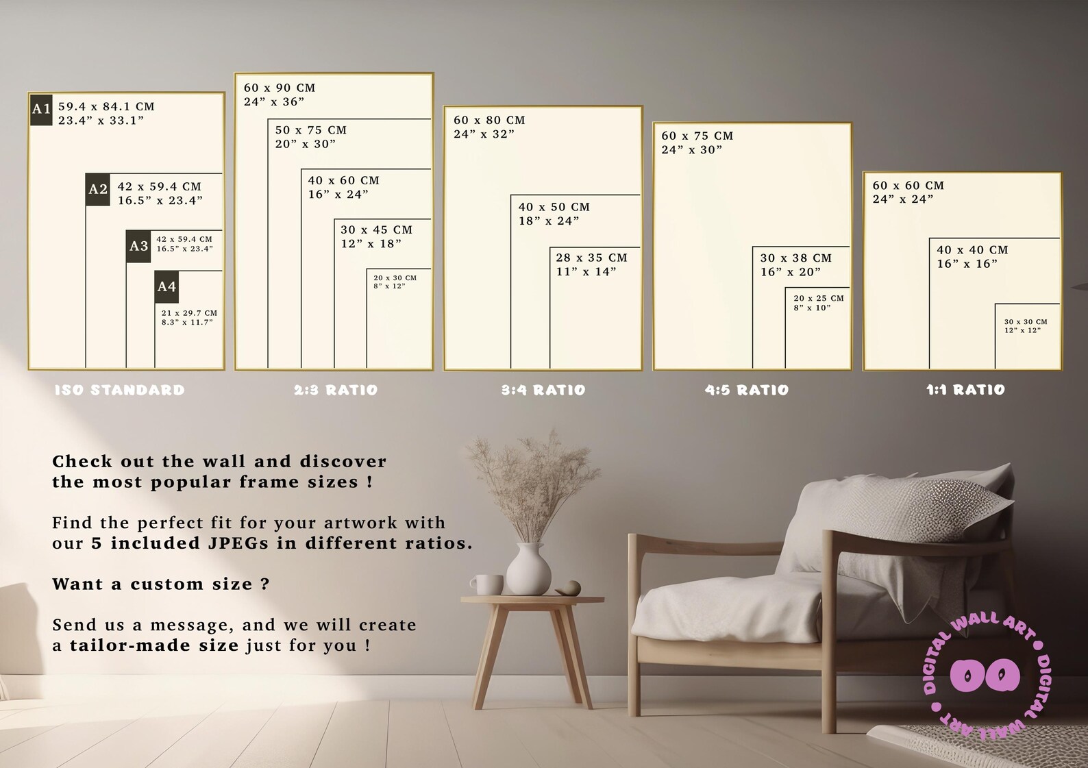 Multilingual Cat Sounds Minimalist Abstract Art Print Modern Wall Decor ...