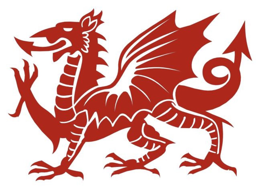 Welsh Dragon Vinyl Sticker - Etsy