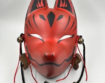 Japanese Noh Face Fox Mask Traditional Festival Mask Kitsune Striking ...
