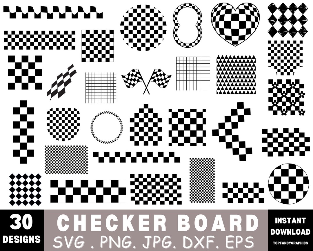 Checker Board Svg Checker Board Png Checkerboard Svg Bundle - Etsy