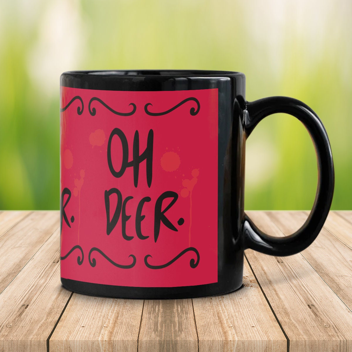 OH DEER Mug, Fan Art Alastor's Mug, Alastor Fanart Tea Cup, Radio Demon ...