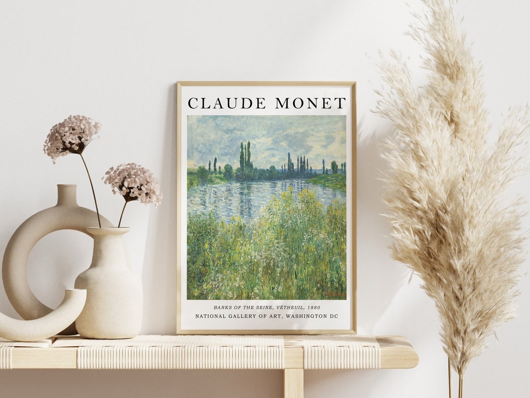 Claude Monet Banks of the Seine Instant Download, Monet Wall Art, Monet ...