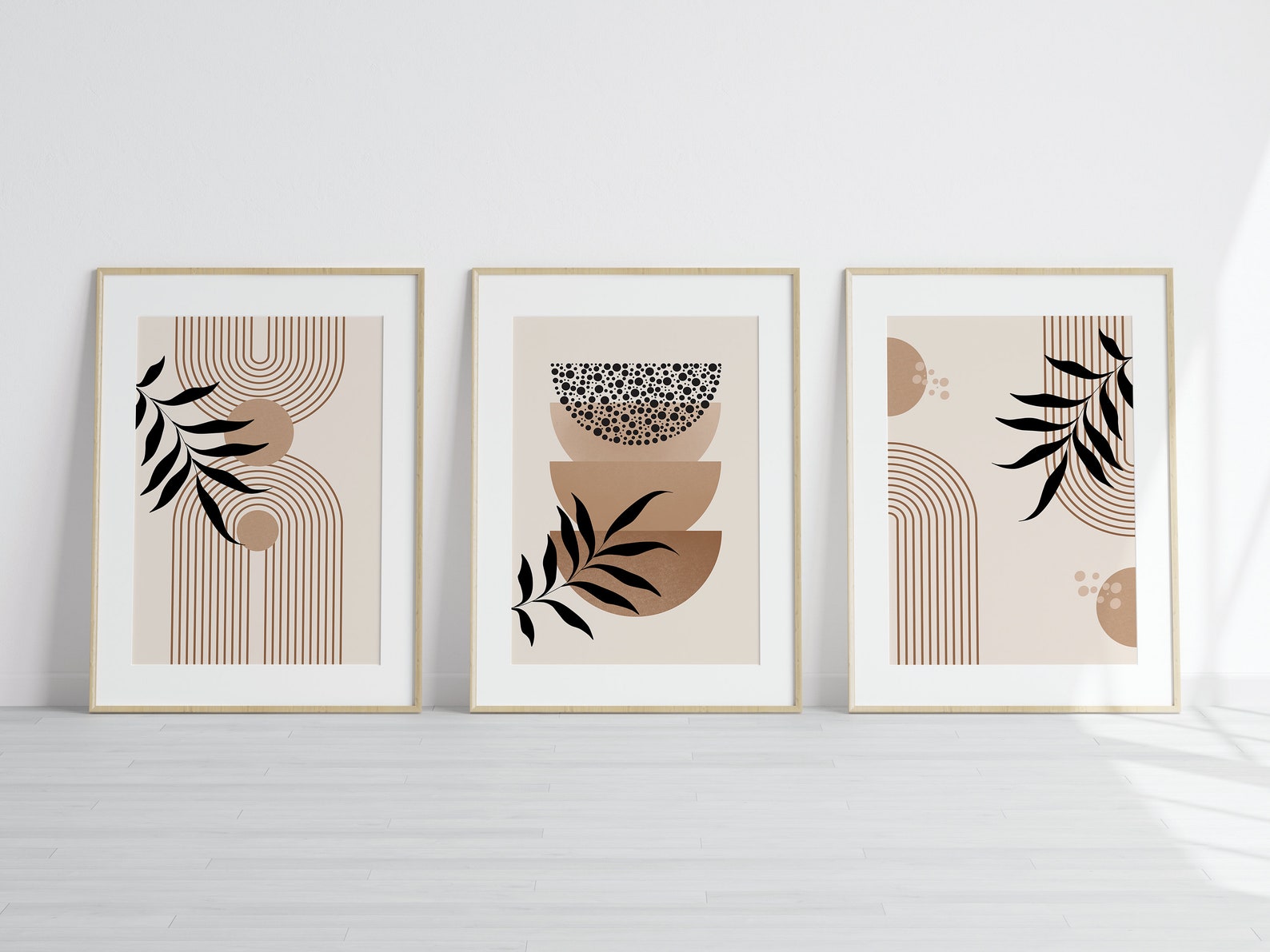 Boho Gallery Set of 3 Instant Download, Mid Century Modern Prints ...