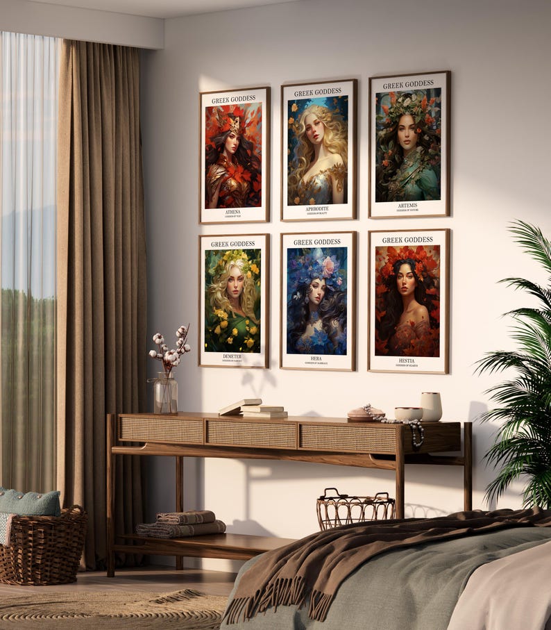 Greek Goddess Prints: Mythology Wall Art Set (digital Download) - Etsy ...