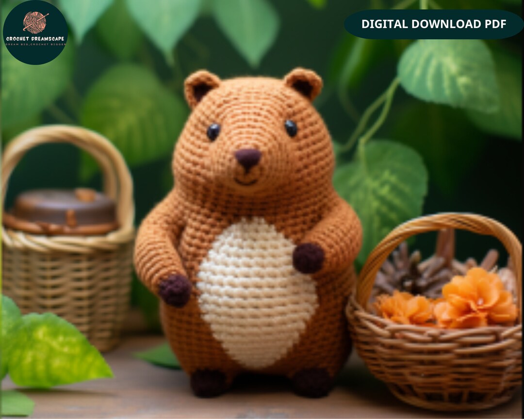 Mini Capybara Plush Crochet Pattern Cute Amigurumi Capybara - Etsy