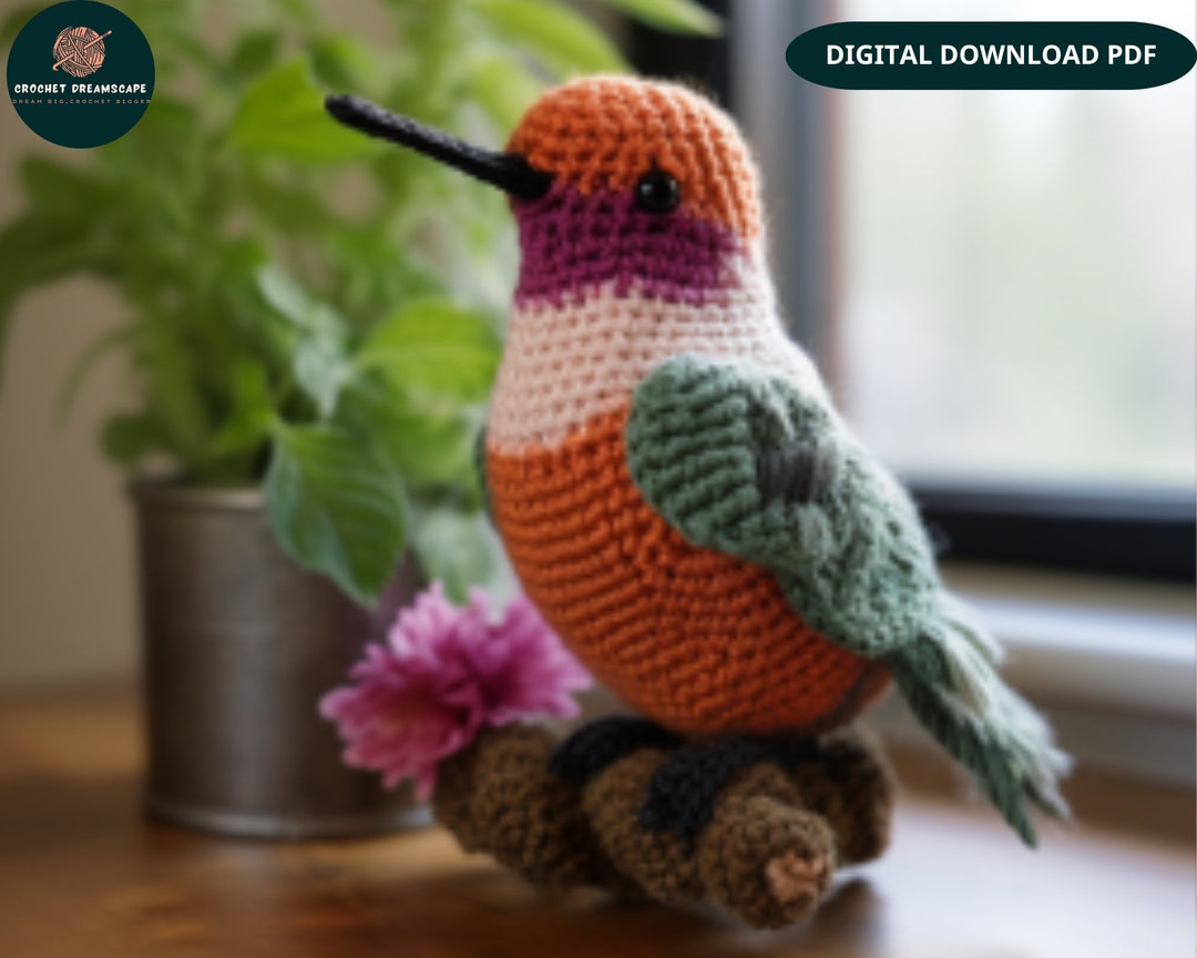 Rufous the Hummingbird Crochet Pattern Cute Amigurumi - Etsy