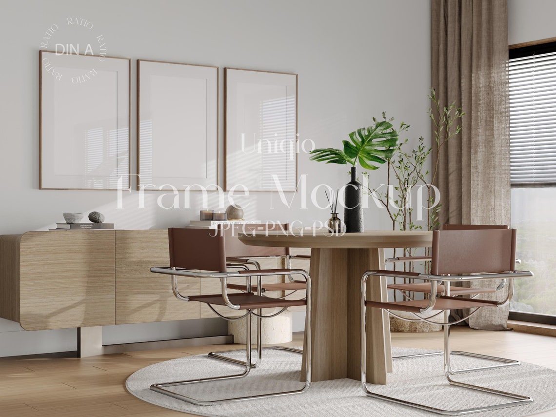 DIN A Ratio Photoshop Frame Mockup for A1 Artwork and Prints Display ...