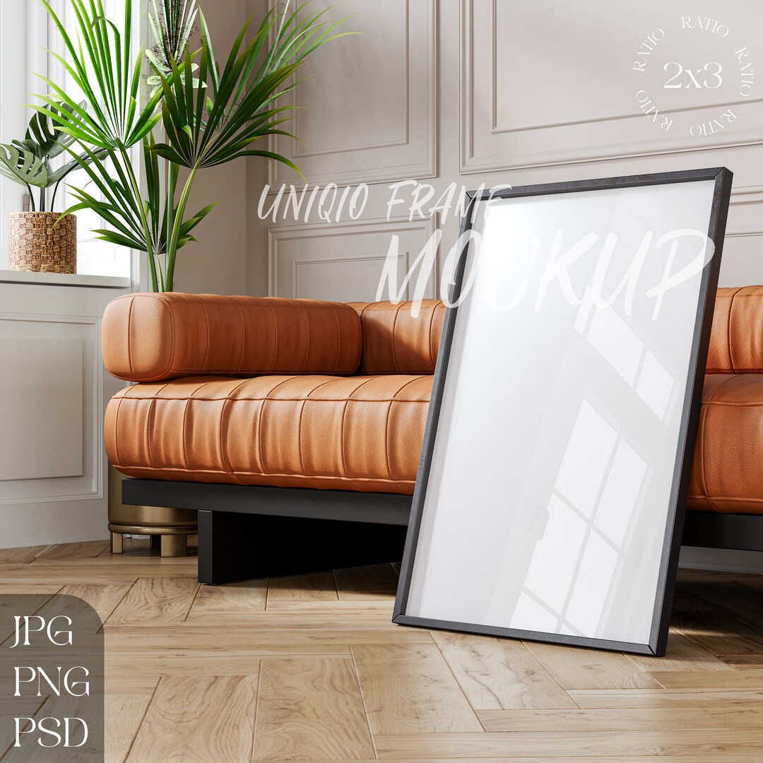 Vertical Frame Mockup, 2x3 Frame Mockup, Frame, Metal Frame Mockup ...