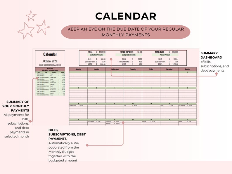 Comprehensive Monthly Google Sheets Budget Template Organize Monthly ...
