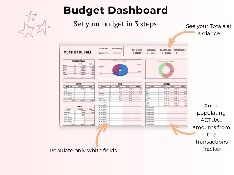 Simple Google Sheets Budget Template Ideal for Beginners & Expense ...