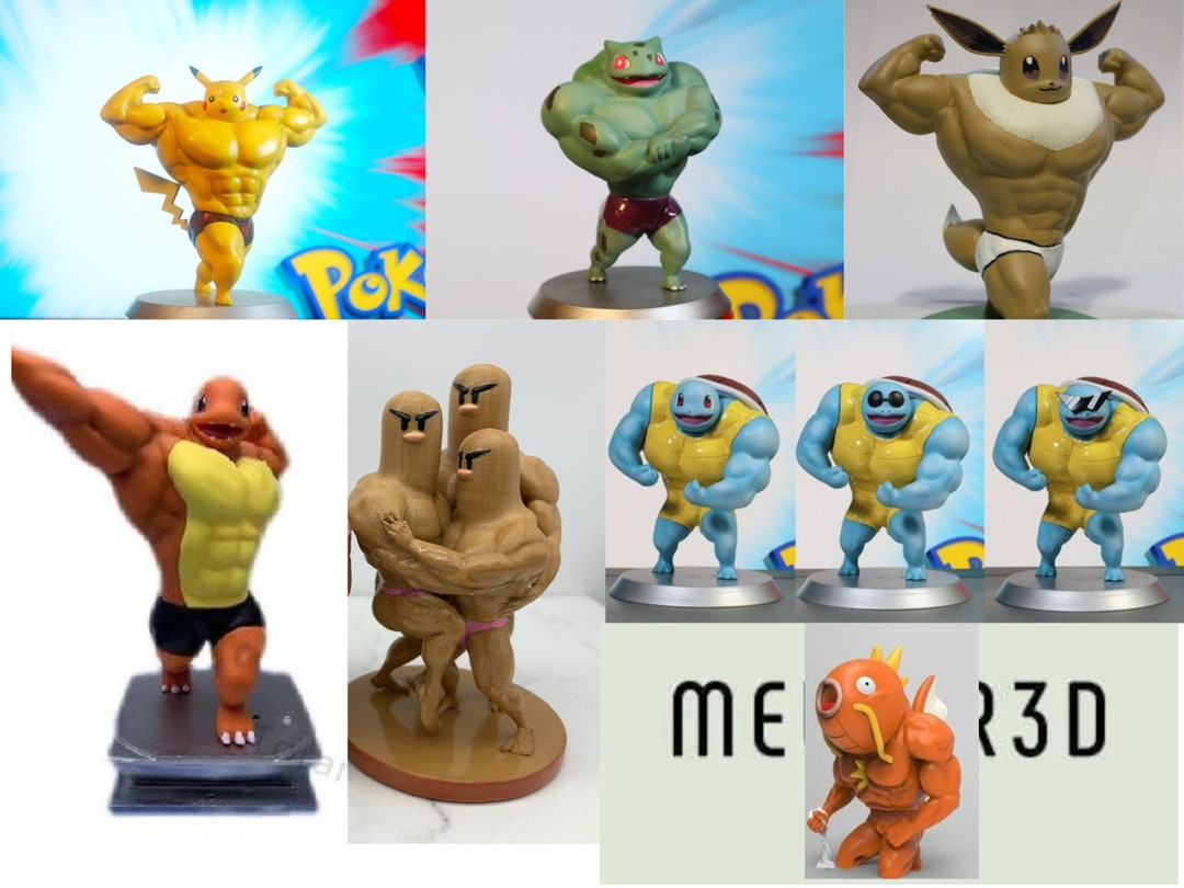 Pokemon Ultra Swole Pack 7 Models Bulbasaur Charmander Dugtrio Squirtle ...