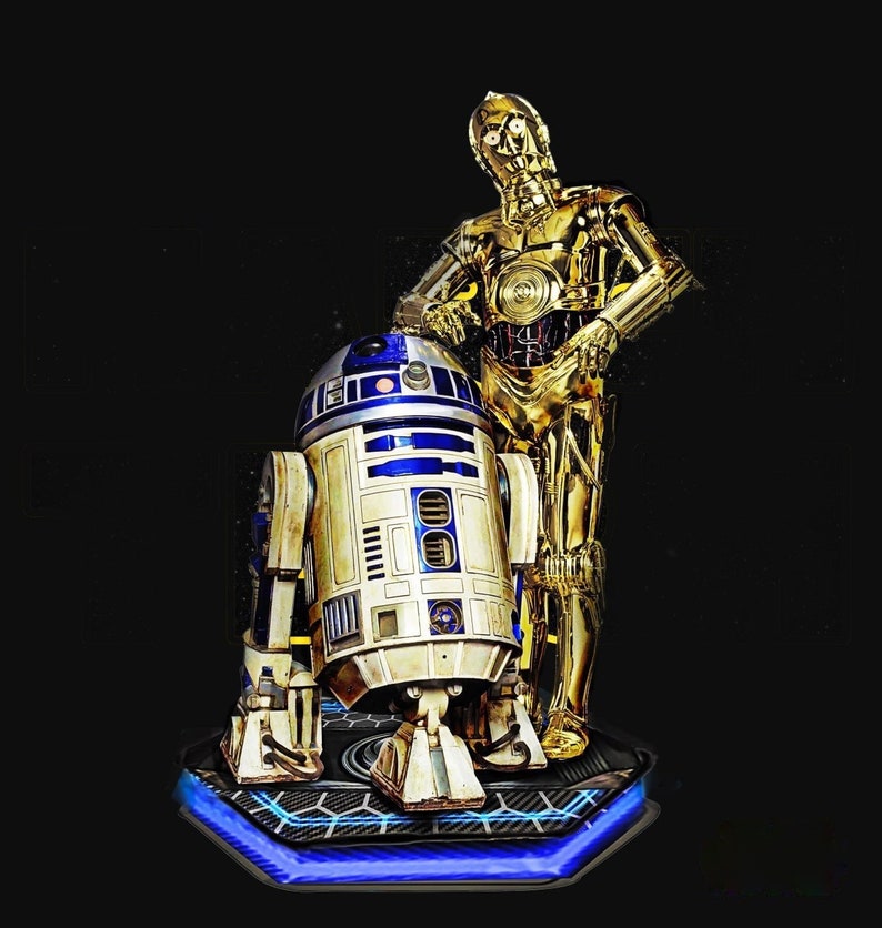 R2D2 and CP30 Star Wars 3D Print Stl Files High Quality - Etsy