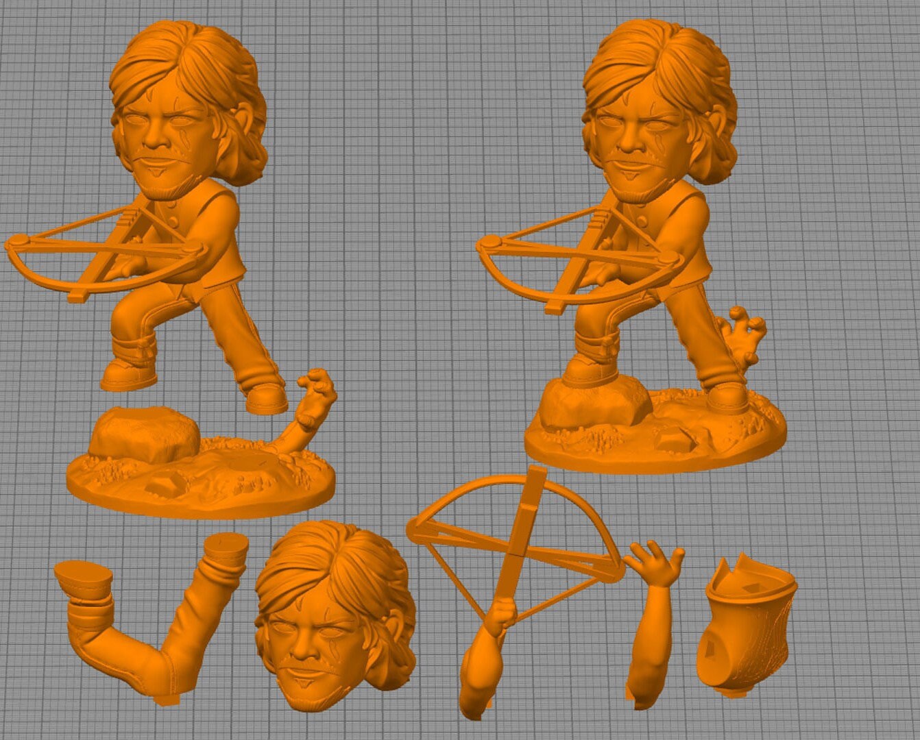 Walking Dead Daryl Chibi 3D Print Stl Files - Etsy