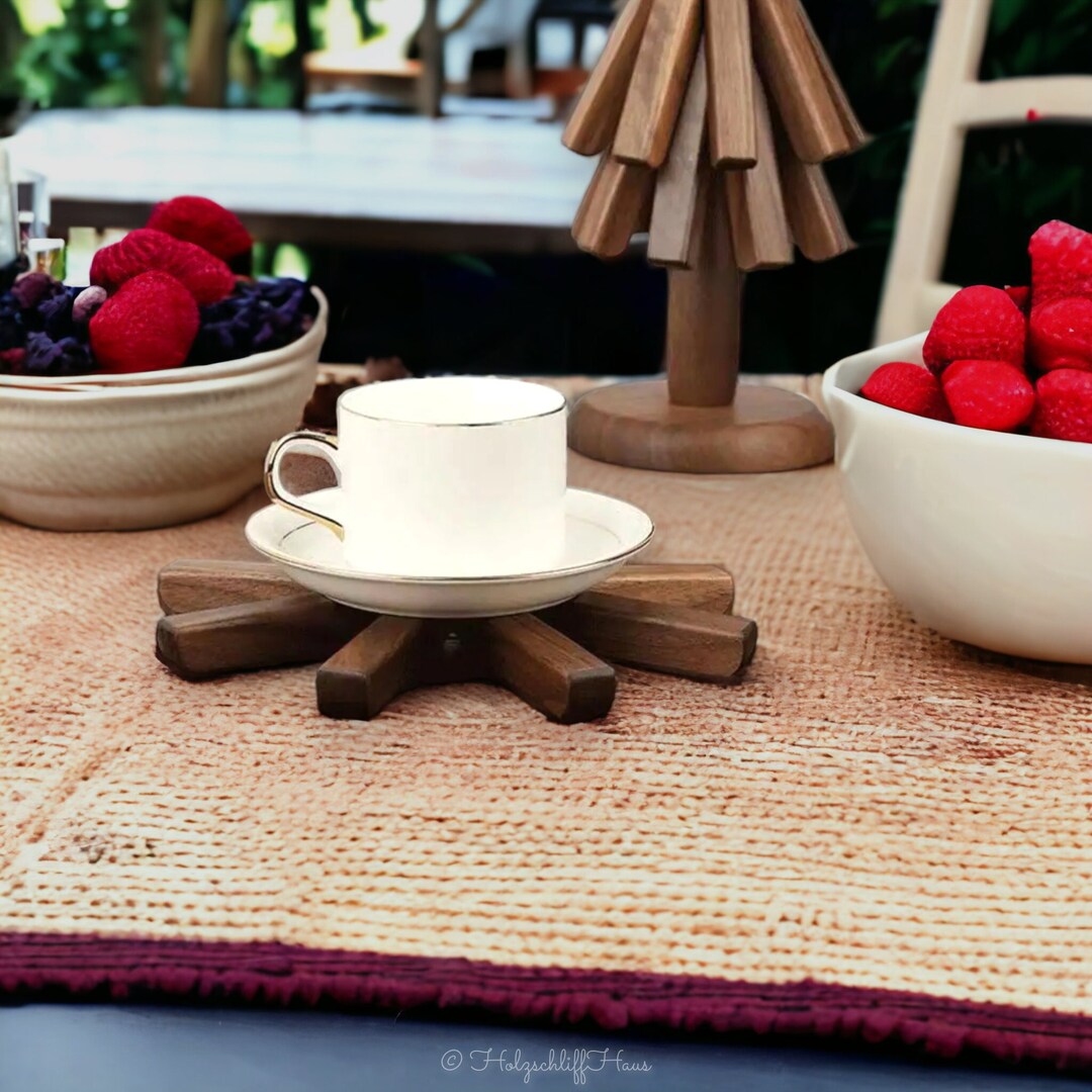 Creative Wooden Coasters Walnut Tree Coasters Unique Office Coasters ...