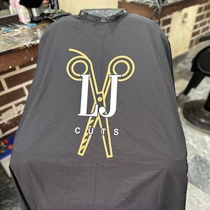 Personalized Custom Text Logo Printed Styling Capes With Snap Closure ...
