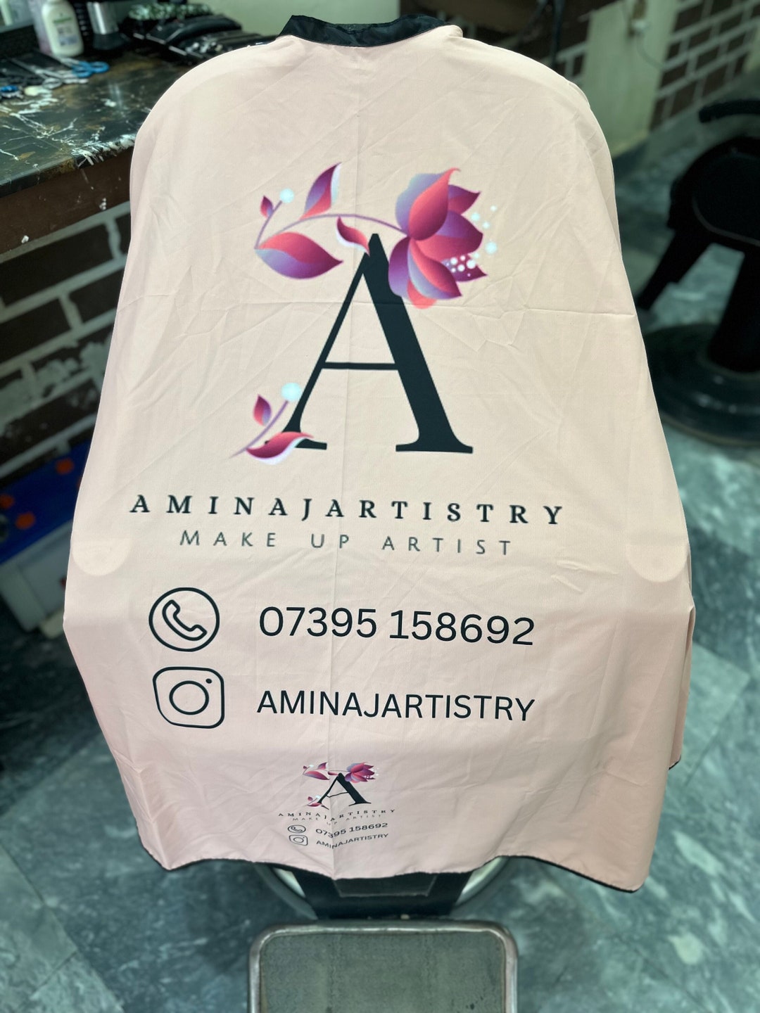 Custom Hairdressing Beauty Capes- Personalized Pink Cape for Salon ...