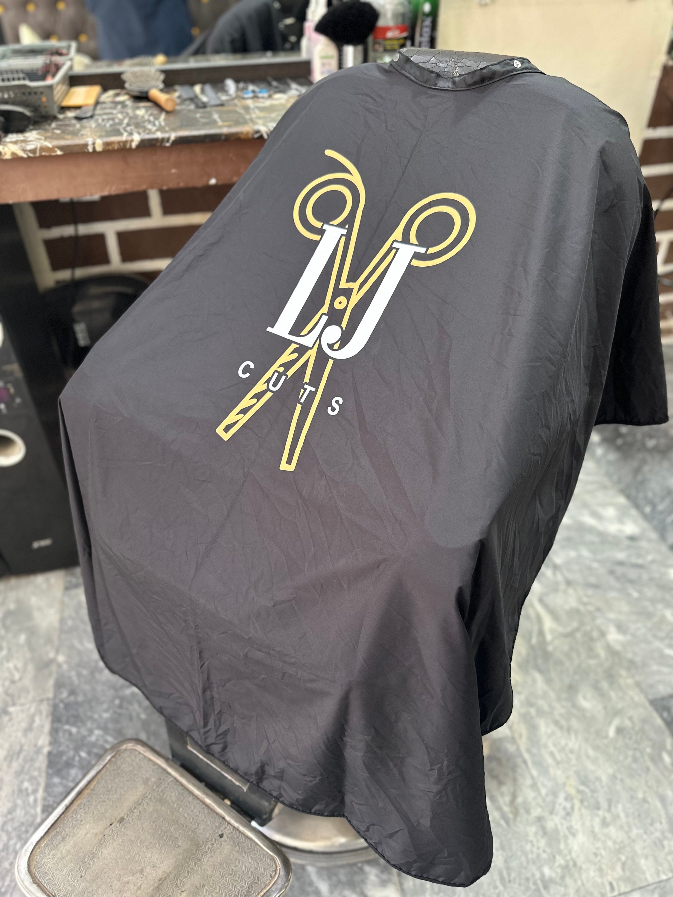 Personalized Custom Text Logo Printed Styling Capes With Snap Closure ...