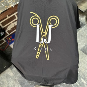 Personalized Custom Text Logo Printed Styling Capes With Snap Closure ...