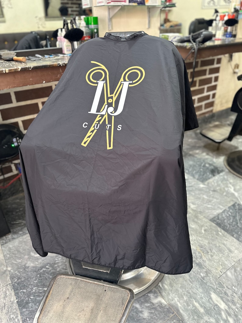 Personalized Custom Text Logo Printed Styling Capes With Snap Closure ...