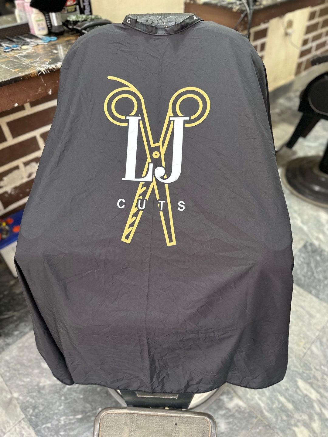 Personalized Custom Text Logo Printed Styling Capes With Snap Closure ...