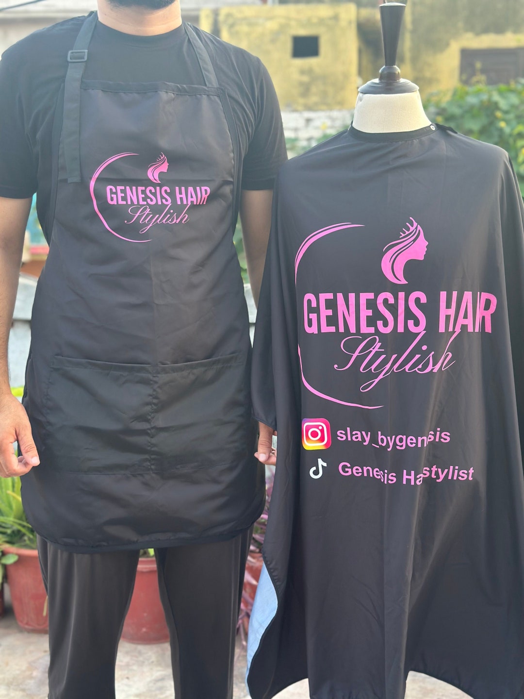 Custom Cape and Apron Set-personalized Barber Cape & Professional ...