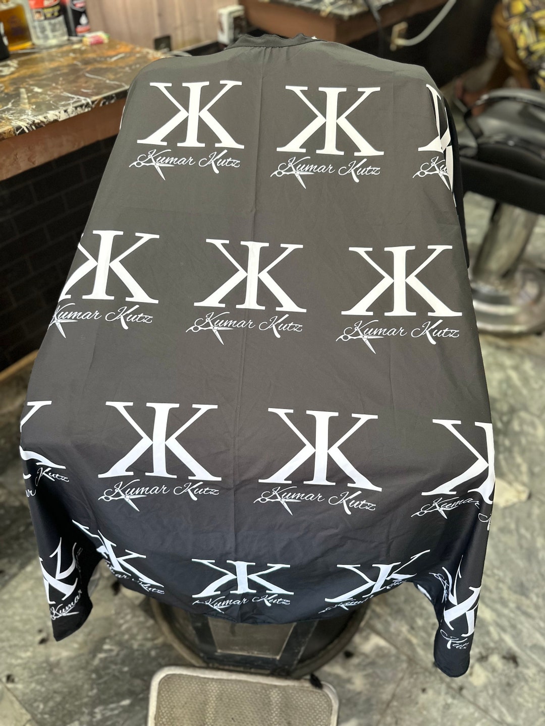 Professional Logo All Over Barber Cape, Best Gift for Loctician, Barber ...