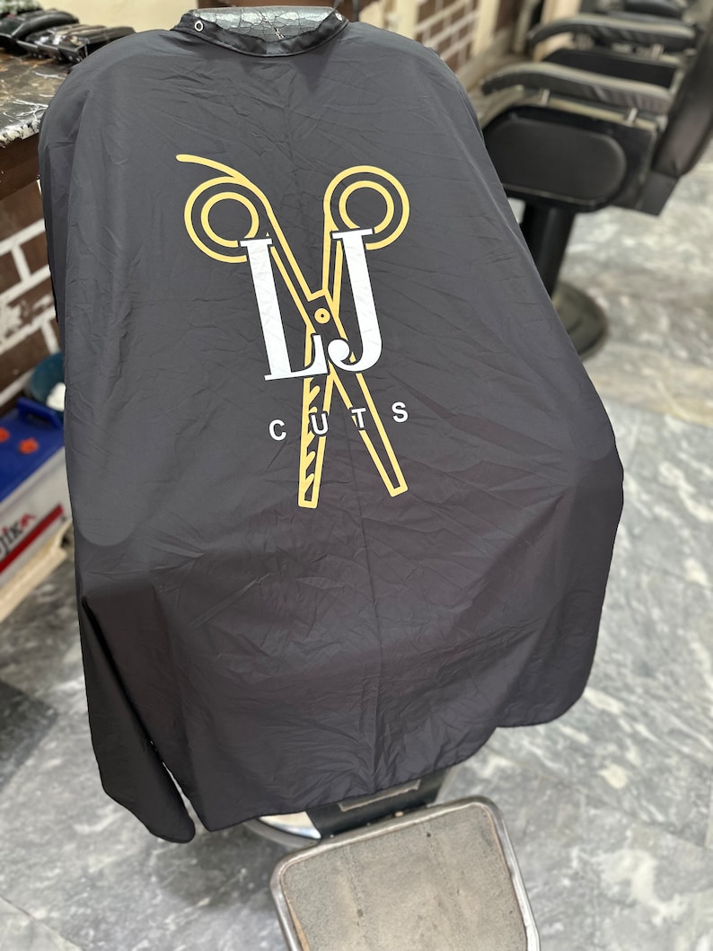 Personalized Custom Text Logo Printed Styling Capes With Snap Closure ...