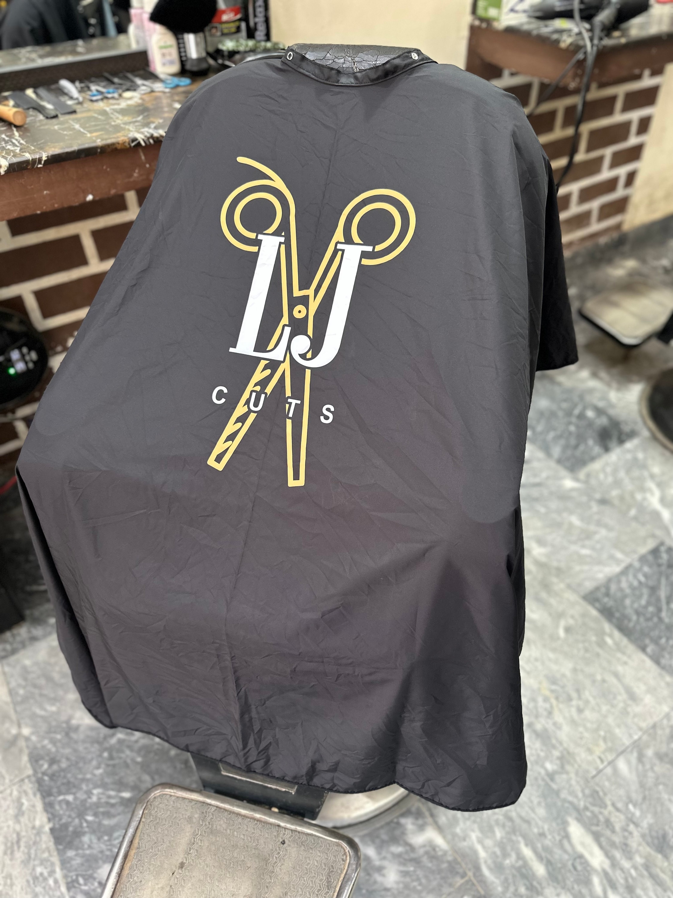 Personalized Custom Text Logo Printed Styling Capes With Snap Closure ...