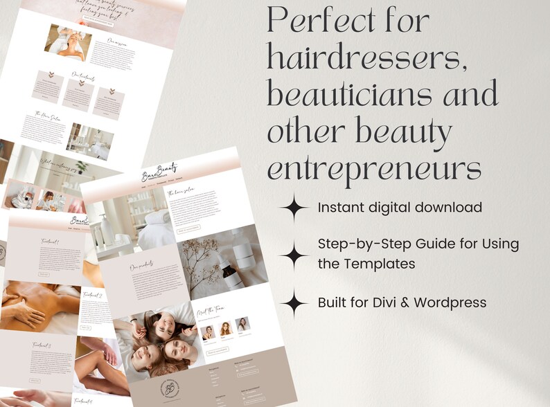 Bare Beauty Website Template | Divi Builder Website Template for ...