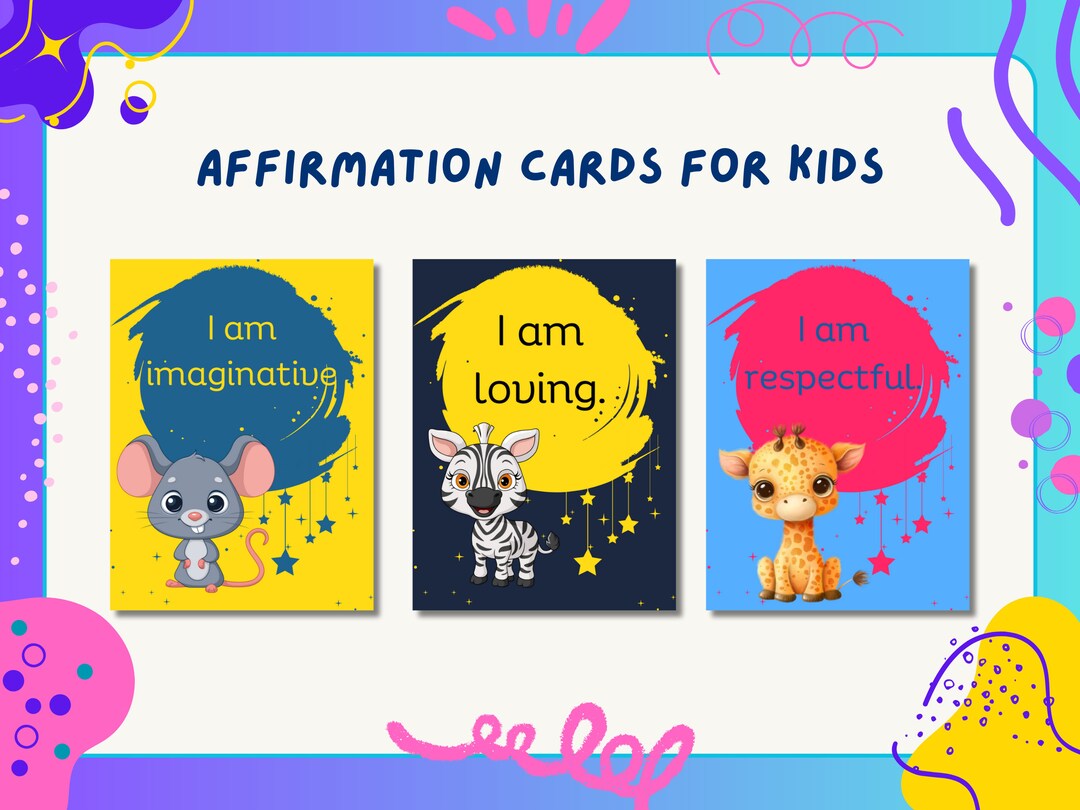 Affirmation Cards for Kids Affirmation Cards Children - Etsy