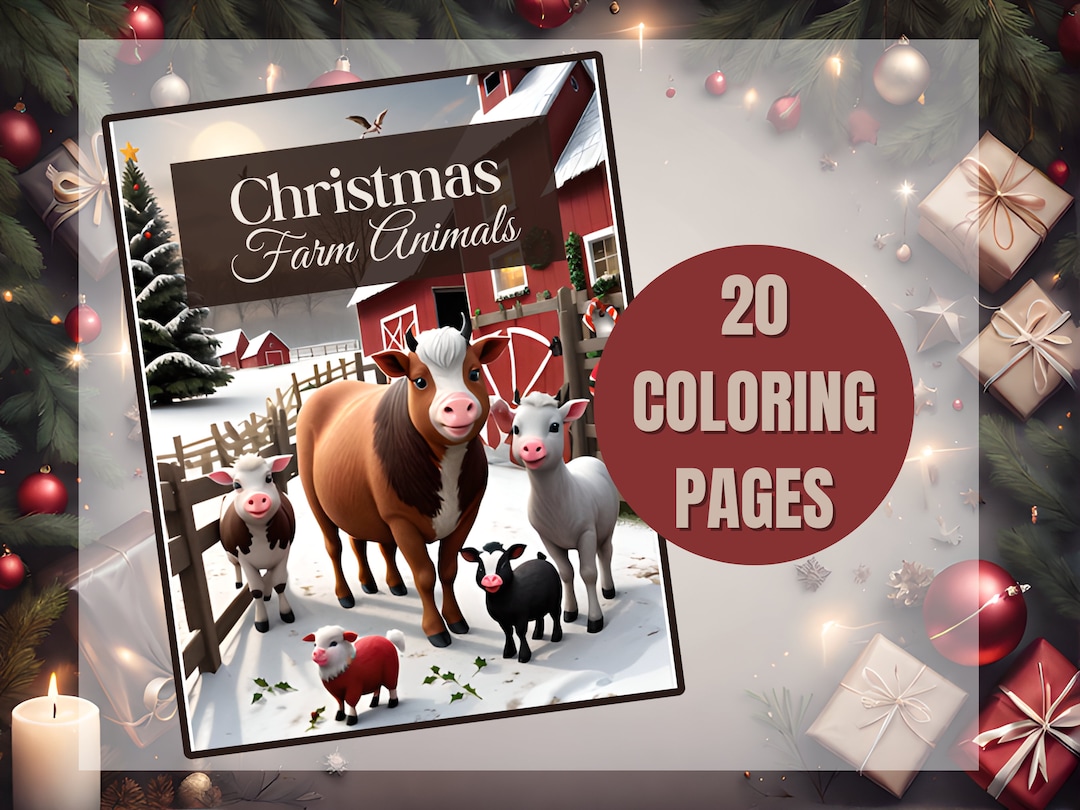 Christmas Coloring Pages, Christmas Animals Coloring Page, Christmas ...