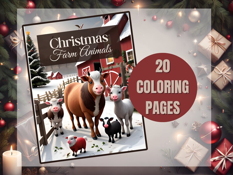 Christmas Coloring Pages, Christmas Animals Coloring Page, Christmas ...