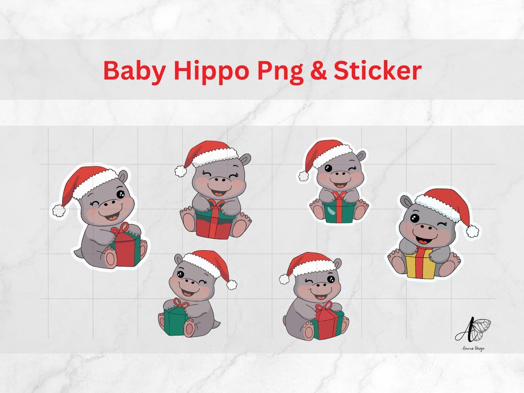 Moo Deng, Bouncy Pygmy Hippo Png, Baby Hippo Png, Cute Christmas Baby ...