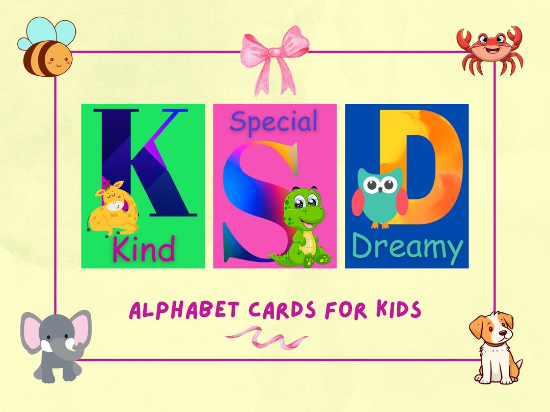 Printable Alphabet Flash Cards Positive Alphabet Cards for Children ...