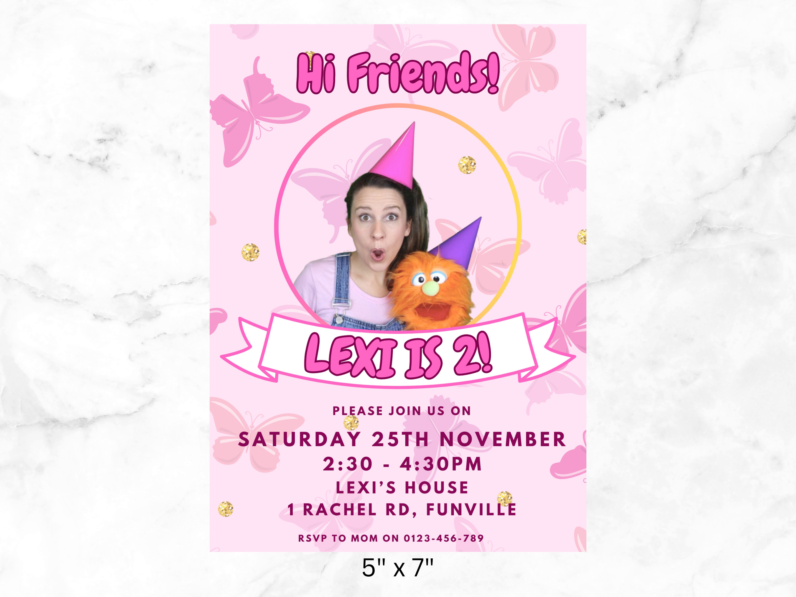 Miss Rachel Editable Party Invitation - Etsy