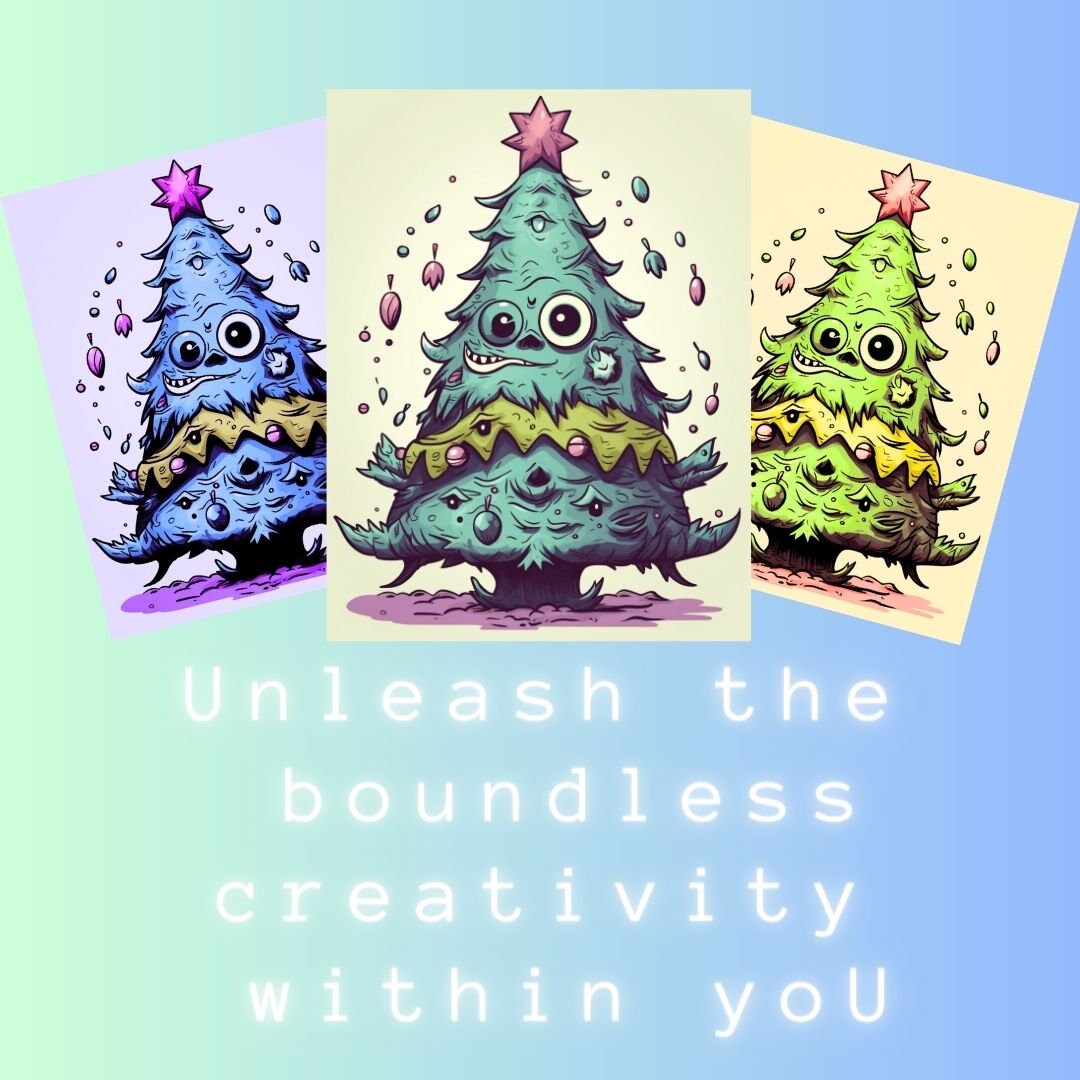 Kawaii Monster Christmas Tree Coloring Pages | Cute Coloring Book ...