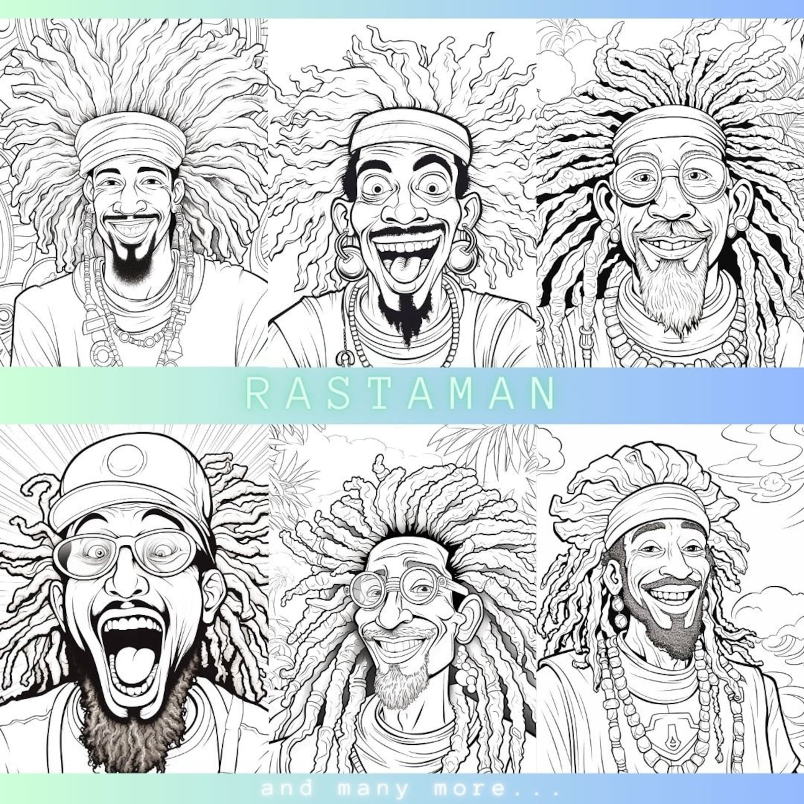 Funny Coloring Pages | Rastaman Coloring | Jamaican | Trippy | Stress ...